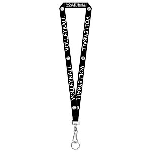 MVW 3/4" Volleyball Lanyard, Black, 3/4" Width
