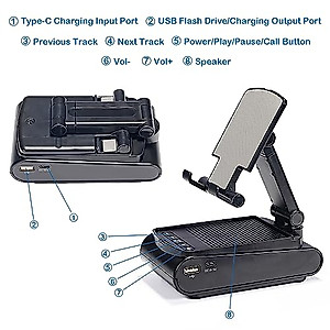 Gifts for Men or Women, Cell Phone Stand with Wireless Bluetooth Speaker, Adjustable Non-Slip Portable Tablet Holder, Desktop Cool Tech Gadgets for Mens Boys, Unique Birthday Gift Ideas for Mom Dad