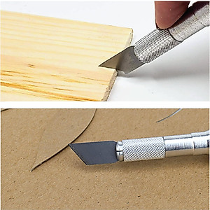 Excel Blades #19 Angled Wood Chisel Blade, 1 Inch, American Made Replacement Hobby Blades, 5 Pack