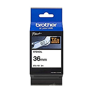 Brother STe-161 Labelling Tape Cassette, 36mm (W) x 3M (L), Stencil Tape, Brother Genuine Supplies