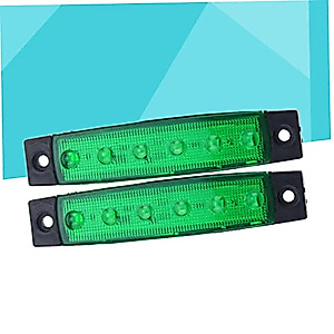 VICASKY Trailer Taillight 2pcs 6 Lights 12v Small Lights Taillight The Width Light Side Lights Truck Green Truck Indicators Signal Lights Light Lamp Side Marker
