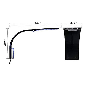 Seven Master Aquarium Clip-On LED Light Clamp Fish Tank Light (Black)
