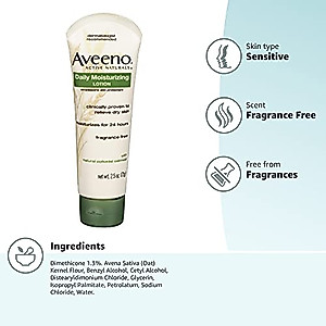Aveeno Daily Moisturizing Lotion, 2.5 Ounce (Pack of 3)