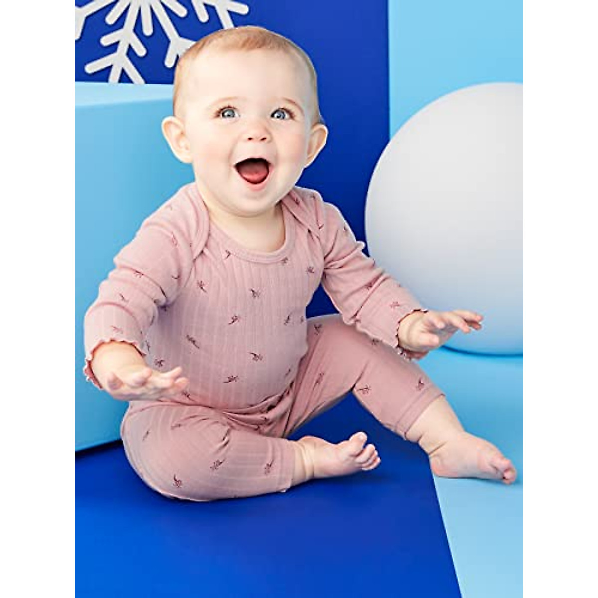 Simple Joys by Carter&#039;s Baby Girls&#039; 4-Pack Pant, Grey/Pink/Plum/White Flowers, 18 Months