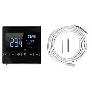Floor Heating Controller, Floor Heating Controller, Wifi Touch Screen Programmable Thermostat Large LCD Display, programmable household thermostats