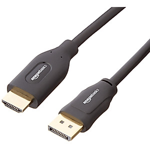 Amazon Basics Uni-Directional DisplayPort to HDMI Display Cable - 3 Feet & CL3 Rated High-Speed 4K HDMI Cable - 3 Feet, Pack of 2