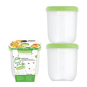 FOSA vacuum container, microwavable with lid 49oz, 2pcs set (vacuum unit not included)