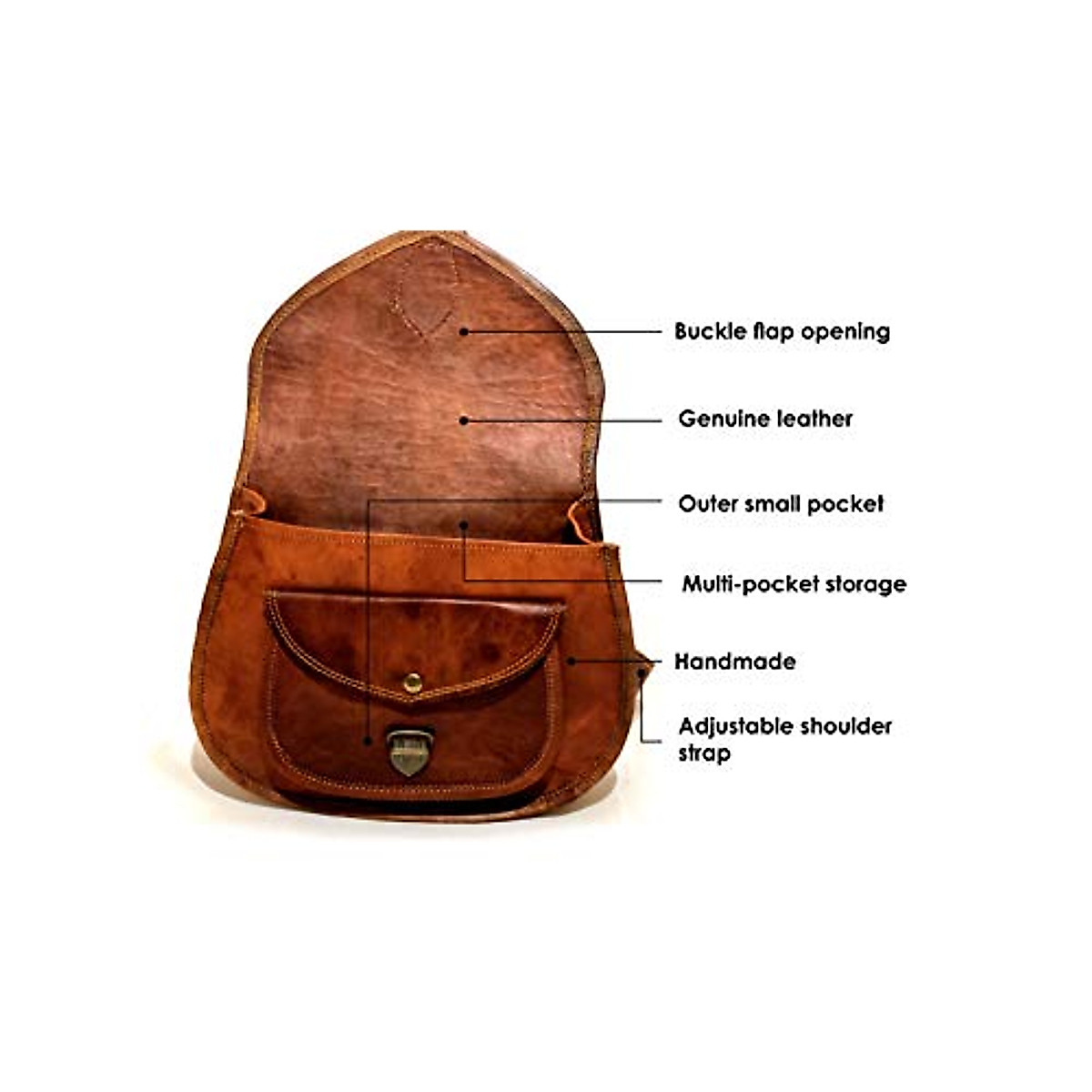 Firu-Handmade Women Leather Crossbody Bag for Women Satchel Ladies Purse Genuine Saddle Bag Leather Purses for Women Crossbody Bag Vintage Handmade Travel