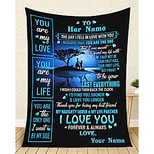 Personalized Blanket for Wife - Fiancee - Girlfriend Blanket, The Day I Fell in Love with You Blanket On Valentine's Day, Birthday, Christmas