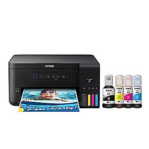 Epson Expression ET-2700 EcoTank Wireless Color All-in-One Supertank Printer with Scanner and Copier, Large