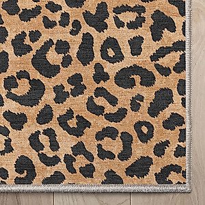 Well Woven Apollo Flatwoven Leopard Print Brown 5' x 7' Area Rug