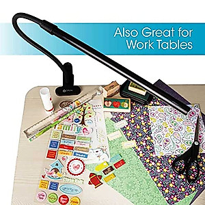 OttLite Easel Clip-On LED Easel Lamp with ClearSun LED Technology - Sturdy Clip Light with On/Off Switch Cord - Adjustable & Flexible Neck for Precise Lighting, Piano, Computer Desks, Shelves & Tables