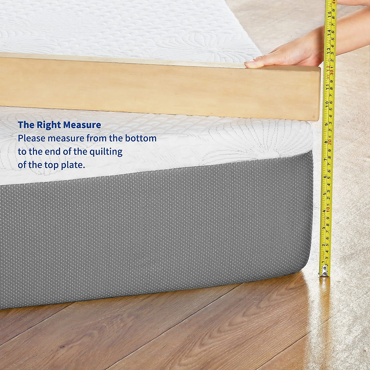 Olee Sleep 9 Inch Ventilated Gel Infused Memory Foam Mattress, CertiPUR-US® Certified, Gray, King