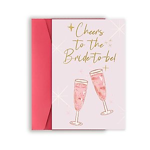 FANCYLUCKY Sweet Bridal Shower Card for Bride To Be, Funny Wedding Engagement Cards for Women Sister Friends, Bachelorette Party Card for Her, Wedding Congratulations Card