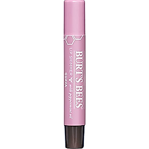 Burt's Bees 100% Natural Moisturizing Lip Shimmer, Guava, 1 Tube