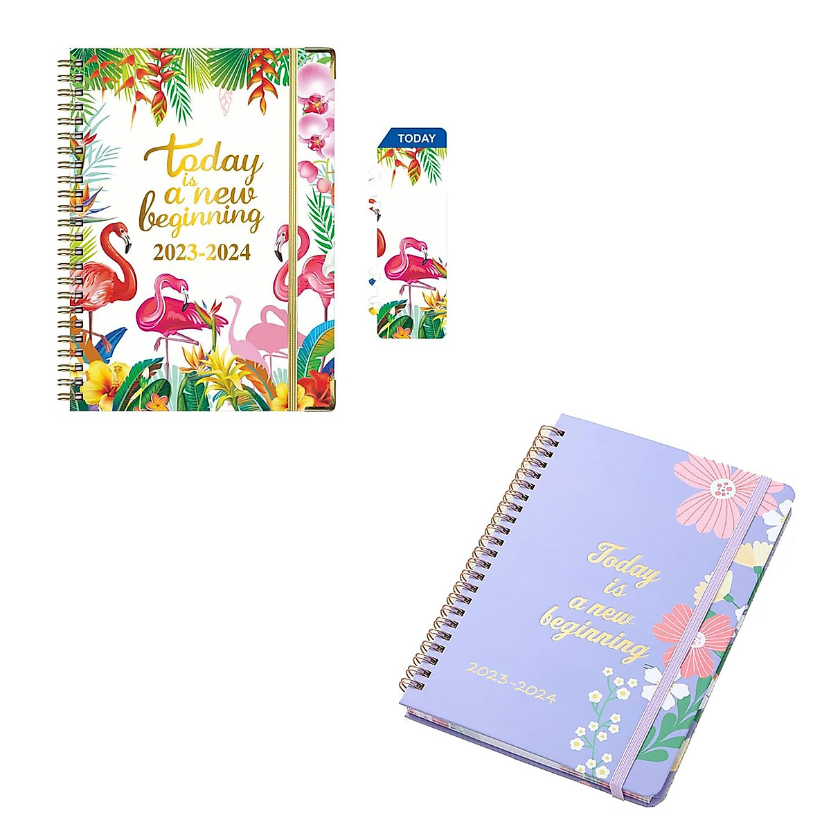 2023-2024 Planner-Weekly & Monthly Planner（Bird+purple)