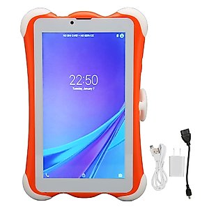 Vikye 7 Inch Kids Tablet, 7 Inch 1280x800 HD Display Tablet Dual SIM WiFi Kids Tablet 6000mAh Rechargeable Battery for Android (US Plug)