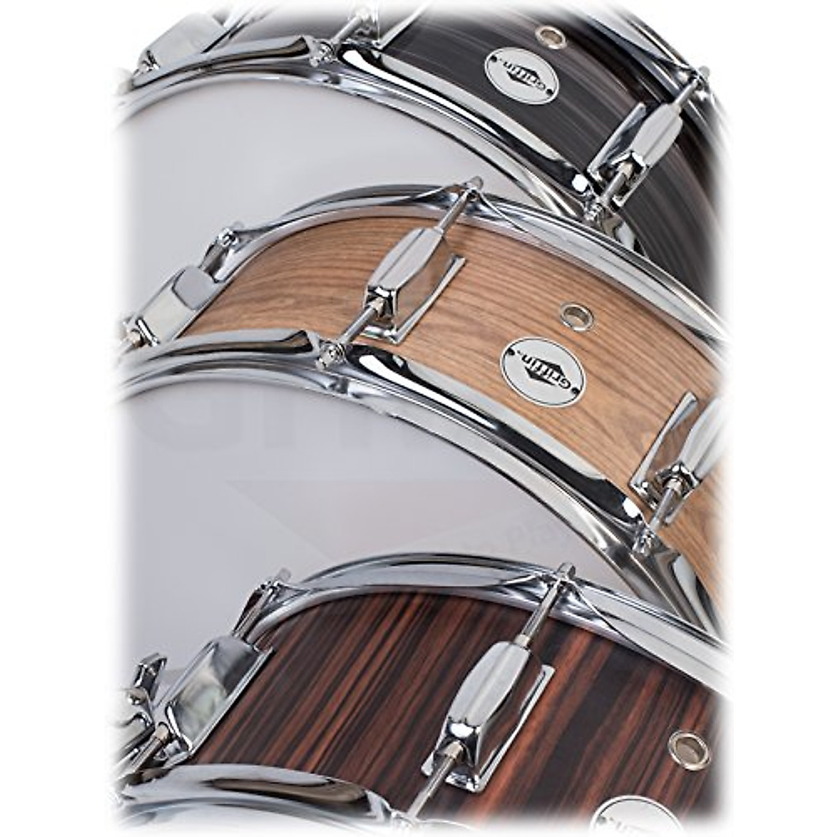 GRIFFIN Snare Drum | Poplar Wood Shell 14" x 5.5" with Black PVC & Coated Head | Acoustic Marching Percussion Musical Instrument Set with Drummers Key, 8 Metal Tuning Lugs & Snare Strainer Throw Off