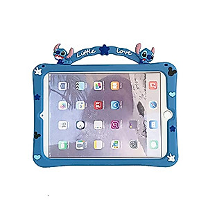 Case for iPad 8th / 7th Generation (2020/2019), iPad 10.2 Case for Kids，Stitch Cute Cartoon Case with Fold Stand Ultra Soft Slim Silica Shockproof Cover for Girls Boys