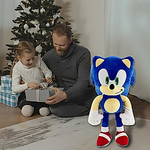 EsNcFox Sonic Plush Toys,Plush Sonic The 2 The Movie,Sonic Stuffed Animals,Knuckles Shadow Tails Plushies Doll Toys for Boys and Girls Best Gift for Christmas