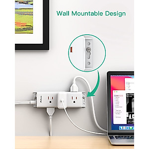 10FT Power Strip with 9 AC Outlets + 10FT Power Strip with USB