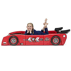 Delta Children Grand Prix Race Car Toddler-to-Twin Bed, Red