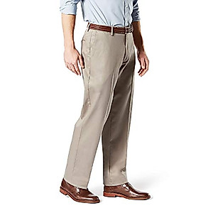 Dockers Men's Classic Fit Signature Khaki Lux Cotton Stretch Pants (Regular and Big & Tall), Timberwolf, 54W x 30L