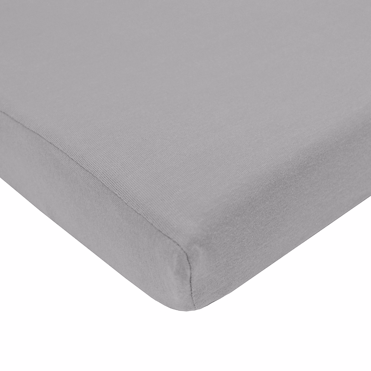 American Baby Company 100% Natural Supreme Cotton Jersey Knit Fitted Portable/Mini-Crib Sheet, Gray, Soft Breathable, for Boys and Girls