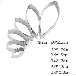 KALAIEN 6pcs/set Dahlia Sugar Flower Cutter Set Fondant Cake Sugarcraft Decorating Tools