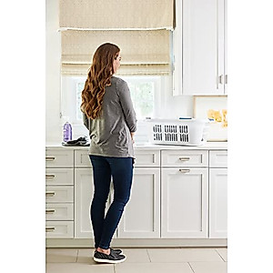 Rubbermaid 2.1 Bushel Small Hip Hugger Portable Plastic Home Laundry Basket with Grab Through Handles, White (2-Pack)