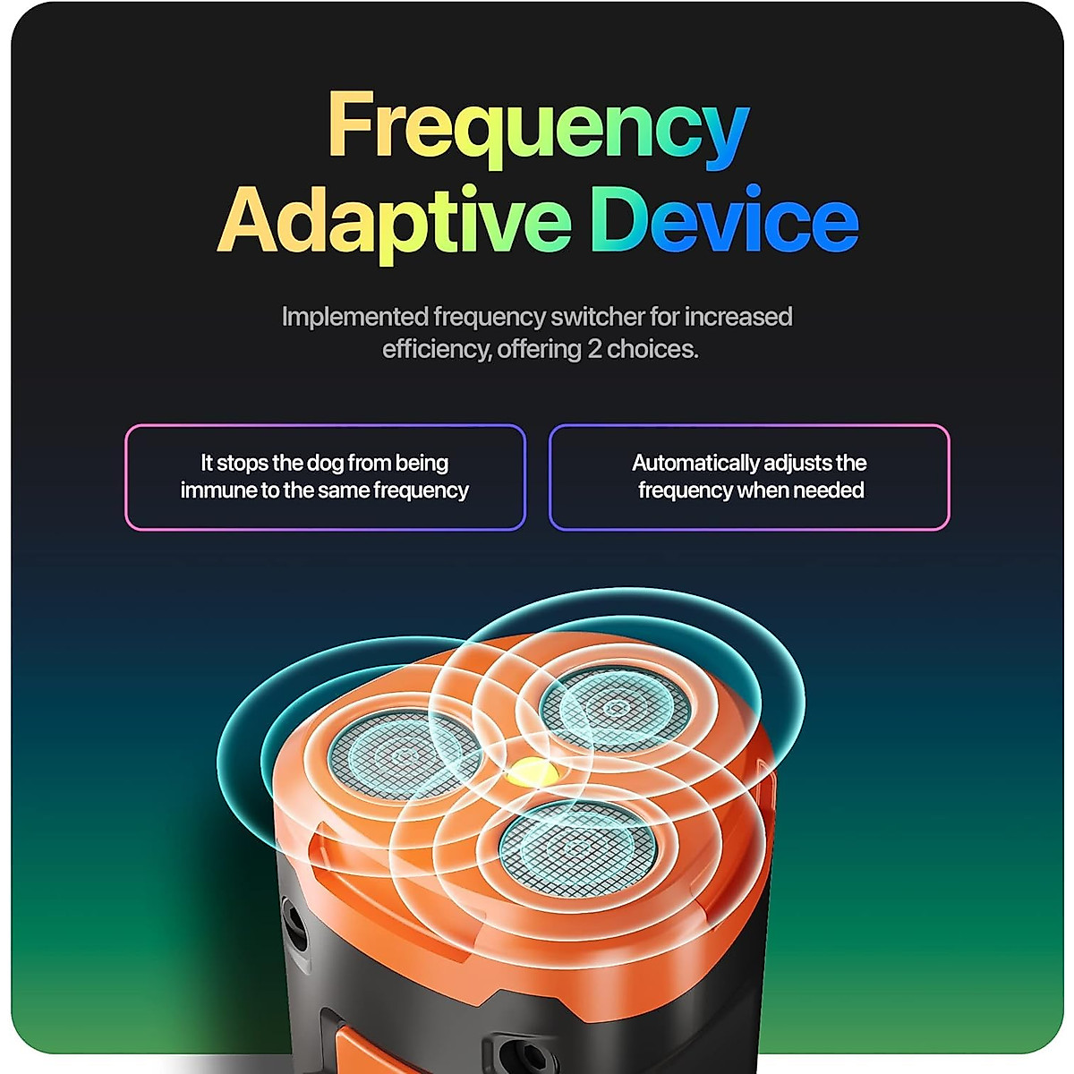 NPS Dog Bark Guard - Professional Dog Training Tool with 3X Sonic Emitters Ultra-Long Range - Dog Bark Deterrent and Anti Barking Device for Dogs - Indoor & Outdoor - Shock Bark Collar Alternative