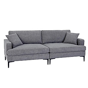 JAHH Stylish Upholstered Loveseat with Metal Legs Seat Capacity,Durable Suit for Living Room
