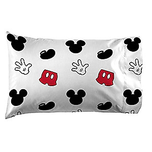 Jay Franco Disney Mickey Mouse Cute Faces 4 Piece Twin Bed Set - Includes Comforter & Sheet Set - Super Soft Fade Resistant Polyester - (Official Disney Product)
