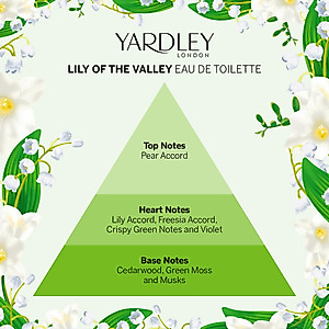 Lily of The Valley by Yardley of London for Women Eau De Toilette Spray, 4.2 Ounce