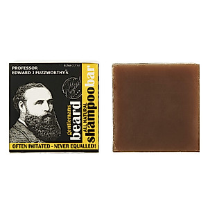Professor Fuzzworthy's Best Beard Shampoo for Face, Hair & Body & Magnetic Soap Holder Men's Grooming Gift Kit | 100% Natural Beard Wash with Organic Ingredients- Eco Friendly Wooden Soap Dish