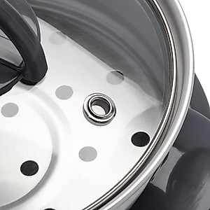 Dominion 6-Cup Cooked (3 Uncooked) Electric Rice Cooker with Removable Nonstick Pot & Food Steamer, One Touch Operation, Warm Mode, With Measuring Cup & Spatula & Recipe Book, Perfect For Rice, Soups, Stews, Grains, Oatmeal - White