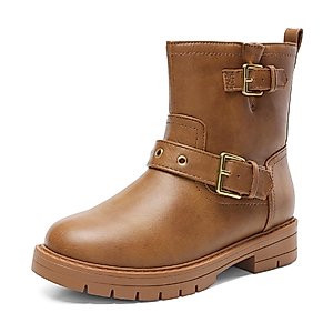 DREAM PAIRS Girls Ankle Booties Waterproof Side Zipper Boots Sdbo2305k Camel Size 3 Little Kid