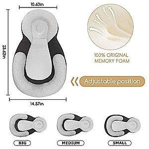 GIEFRNE Baby Bed Cover Baby Lounger Cover Baby Nest Cover Soft Cotton & Breathable Newborn Lounger Cover for 0-6 Months Adjustable Infant Floor Bed for Travel (Grey)