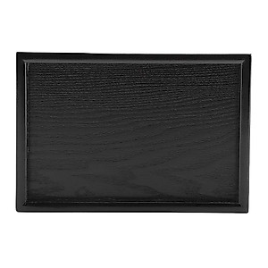 Solid Wood Serving Tray Rectangle Shape Tea Coffee Drinks Plate Snack Food Meals Breakfast Restaurant Platter Dining Tableware(8.66 x 5.91 inch)