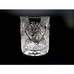 Russian Cut Crystal Scotch Whiskey Vodka Rocks Glasses Old Fashioned Vintage