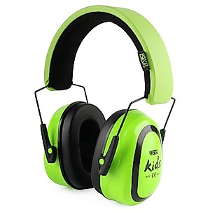 Kids/Toddler Ear Protection Safety Ear Muffs For Age 3-16 Noise Cancelling Headphones 27.4dB Kids Hearing Protection Earmuffs (Green)