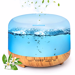 Essential Oil Diffuser, YIKUBEE Oil Diffuser, 500ml Humidifier, Diffusers for Home, Aromatherapy Diffuser with Remote Control, Diffusers for Essential Oils Large Room