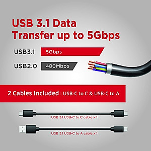 Gigastone 2TB External SSD Read Speed 500MB/s USB 3.2 Type-C External Solid State Drive Portable, 3D NAND Ultra Slim Metal, for PS4 PC Laptop Mac Windows Linux Android Xbox One Smart TV