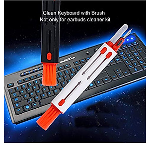 Cleaner Kit Compatible with Airpod Pro 1st 2nd 3rd Generation, Airpods Cleaning Kit and Keyboard Brush Gen 3 2 1, Pen Ear Bud Cleaning Tool for Samsung Galaxy Earbuds, Beats, Laptop, Phone, (Red)