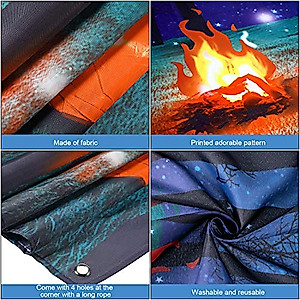 Blulu Forest Scene Camping Backdrop Supplies Camping Photography Background Photo Shoot Backdrop Party Decoration for Camping Theme Party Birthday Party Baby Shower