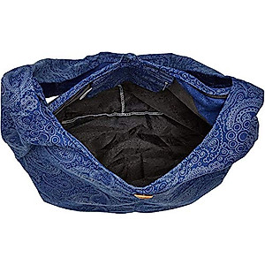 BTP! Thai Cotton Hippie Hobo Sling Crossbody Bag eco Friendly Shopping bag Paisley Print Large (SkyBlue PL42)