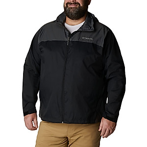 Columbia Men's Glennaker Lake Rain Jacket, Black/Grill, 4X Tall