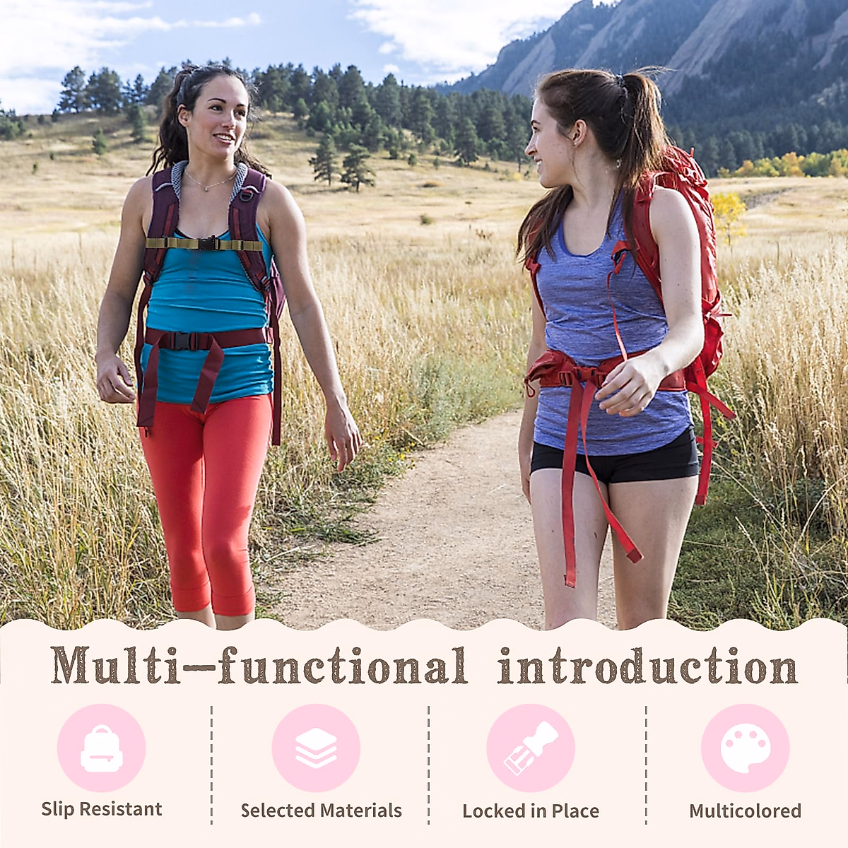 Ikerall Sternum Straps For Backpacks 1-pack,Adjustable Chest Strap with Emergency Whistle Buckle Suitable for Universal Outdoor Fabric Backpack Straps(Navy Green)