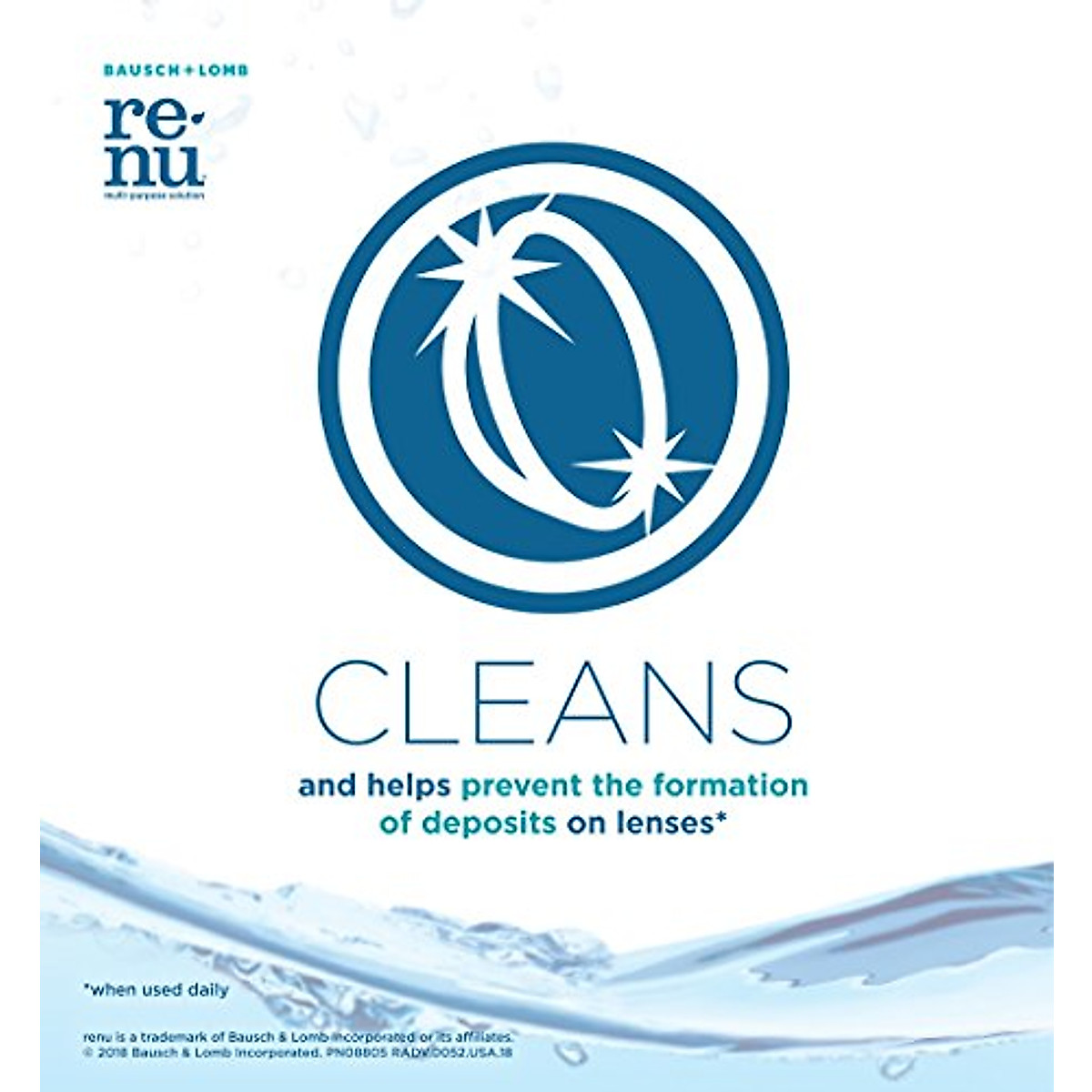 Renu Contact Lens Solution by Multi Purpose Disinfectant Advanced Formula Kills 99.9% Germs, 12 Fl Oz