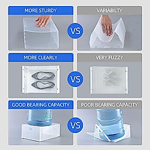 XZLGUJI 1 Pack Shoe Storage Box-Multi-function Storage Bins,Clear Plastic Stackable Shoe Organizer for Closet ,Drop Front Shoe Box. (white (1 Pack))